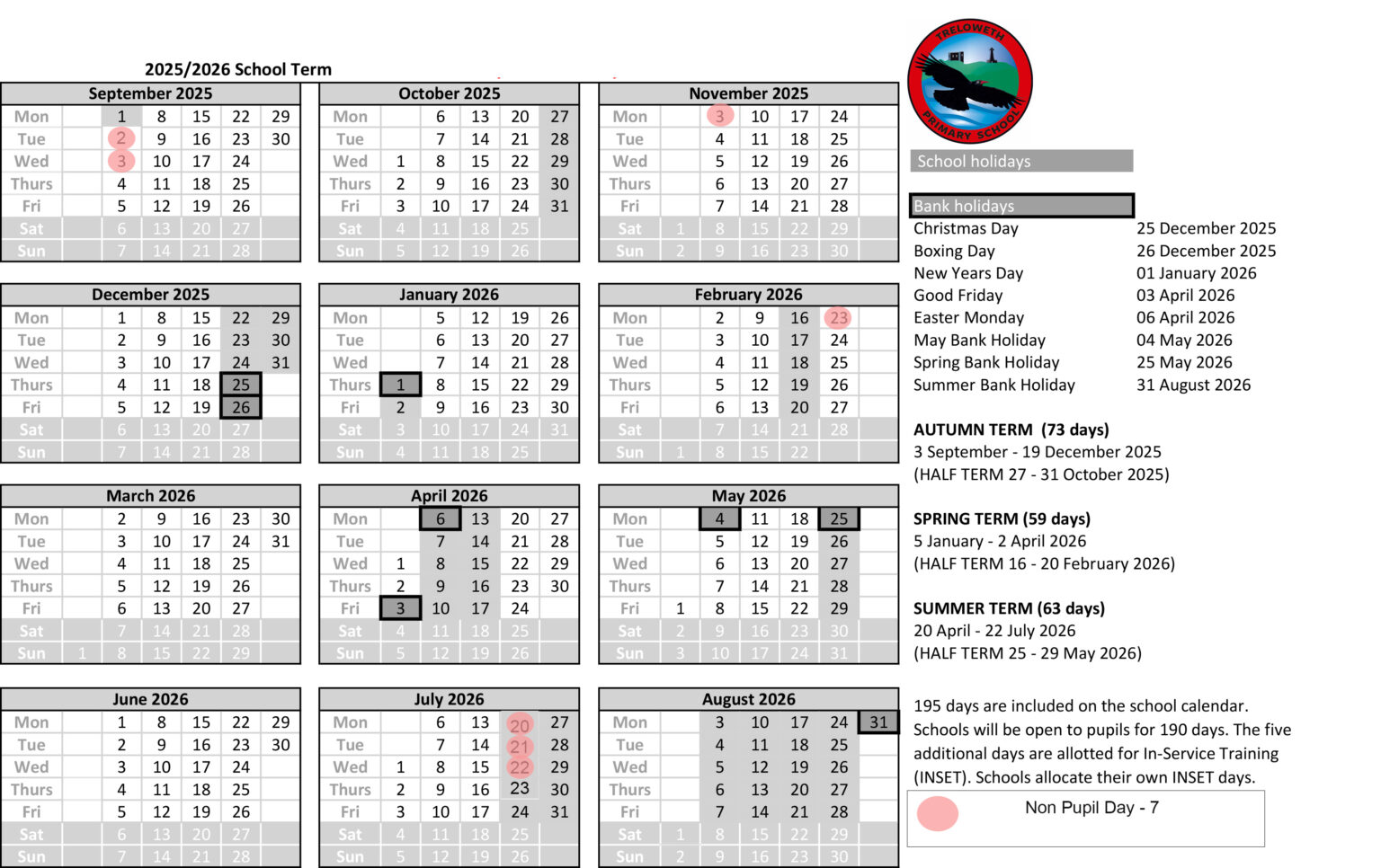Term Dates - Treloweth School